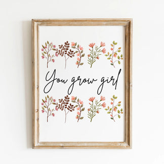You Grow Girl Boho iphone Wallpaper & Printable Affirmations for Women ...
