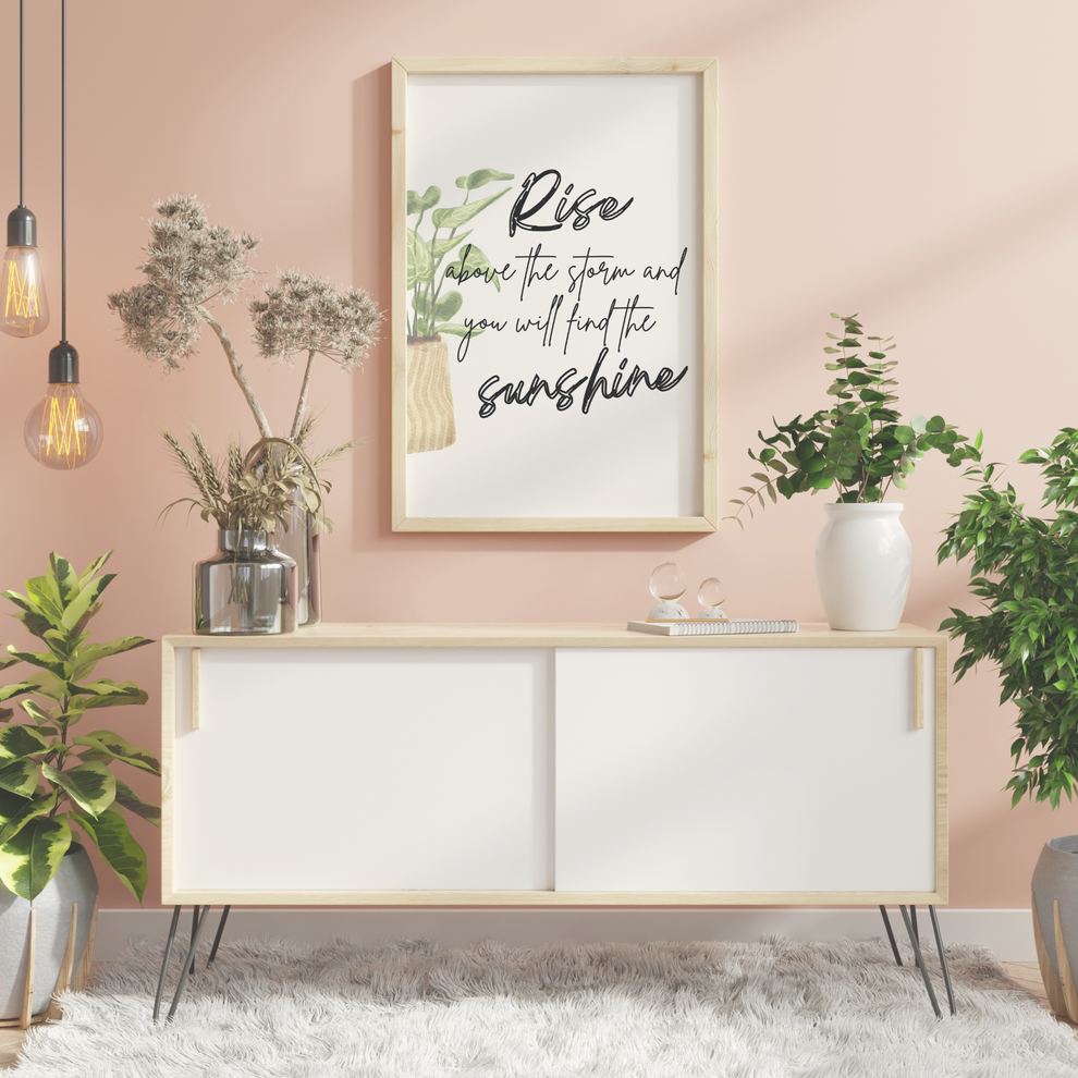 Rise and Shine Botanical Boho Wallpaper Laptop Self Care Affirmations ...